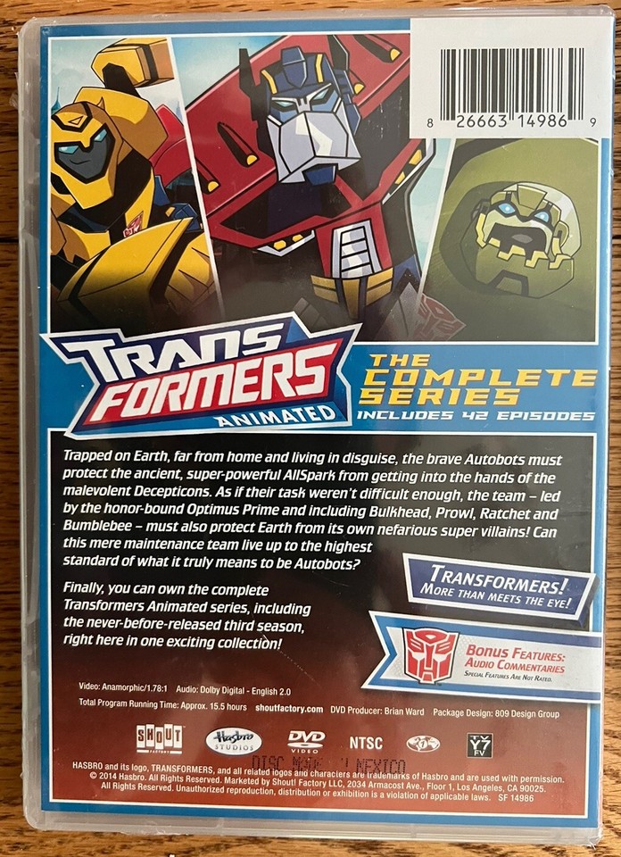 Transformers: Animated: Complete Series (DVD 2007) New SEALED Small ...