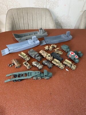 Vintage Airfix 1/72 armoured vehicles ww2 and other brands built kits ...
