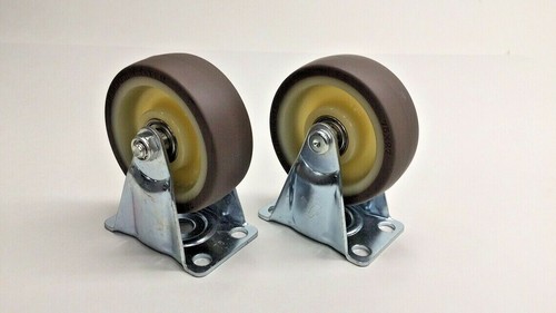 Hammer Caster 75X27 Caster 75 x 27mm Wheel (Pack of 2) 4-hole Plate 2-3 ...