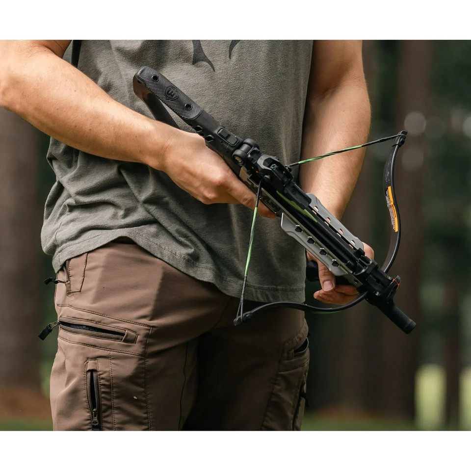 Demun Tri-Strike Compact Crossbow, 3-Shot Magazine 180fps +, 5 Bolts ...