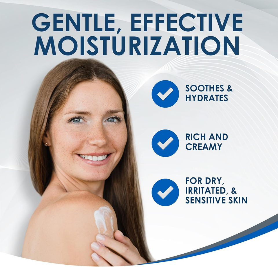 Moisturizing Skin Cream with Pump for Sensitive Skin - Can Be Used for ...