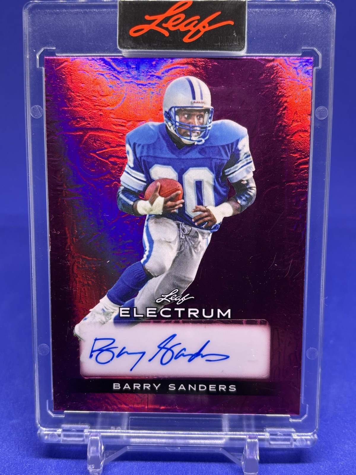 2024 Leaf Electrum Avenue Pink Barry Sanders Auto 1/4 Sealed Lions Hall ...