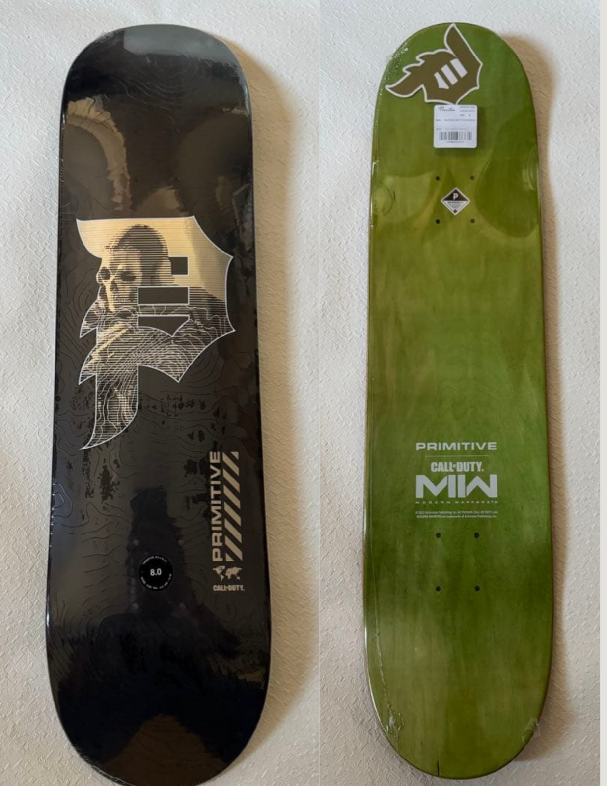 Primitive × Call of Duty Skateboard Deck 8.0" NOS | eBay