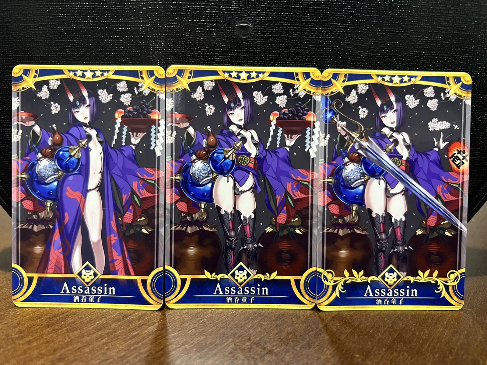 Shuten Douji Stages 1, 2, 4 Assassin FGO Fate Grand Order Arcade Cards ...