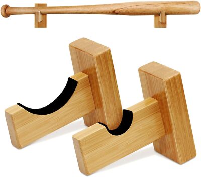 Baseball Bat Display Case Holder Wall Mount Horizontal Rack Brackets ...