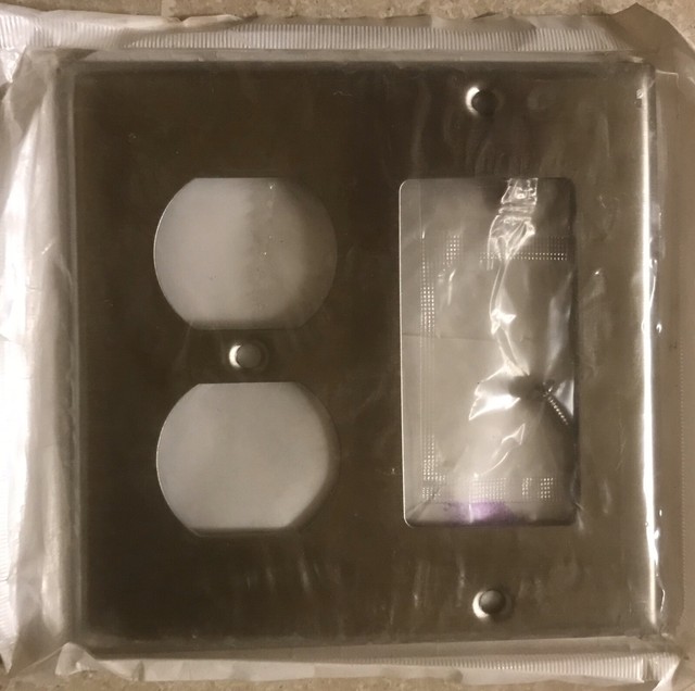 Steel decora duplex receptacle cover wall plate - lulisms