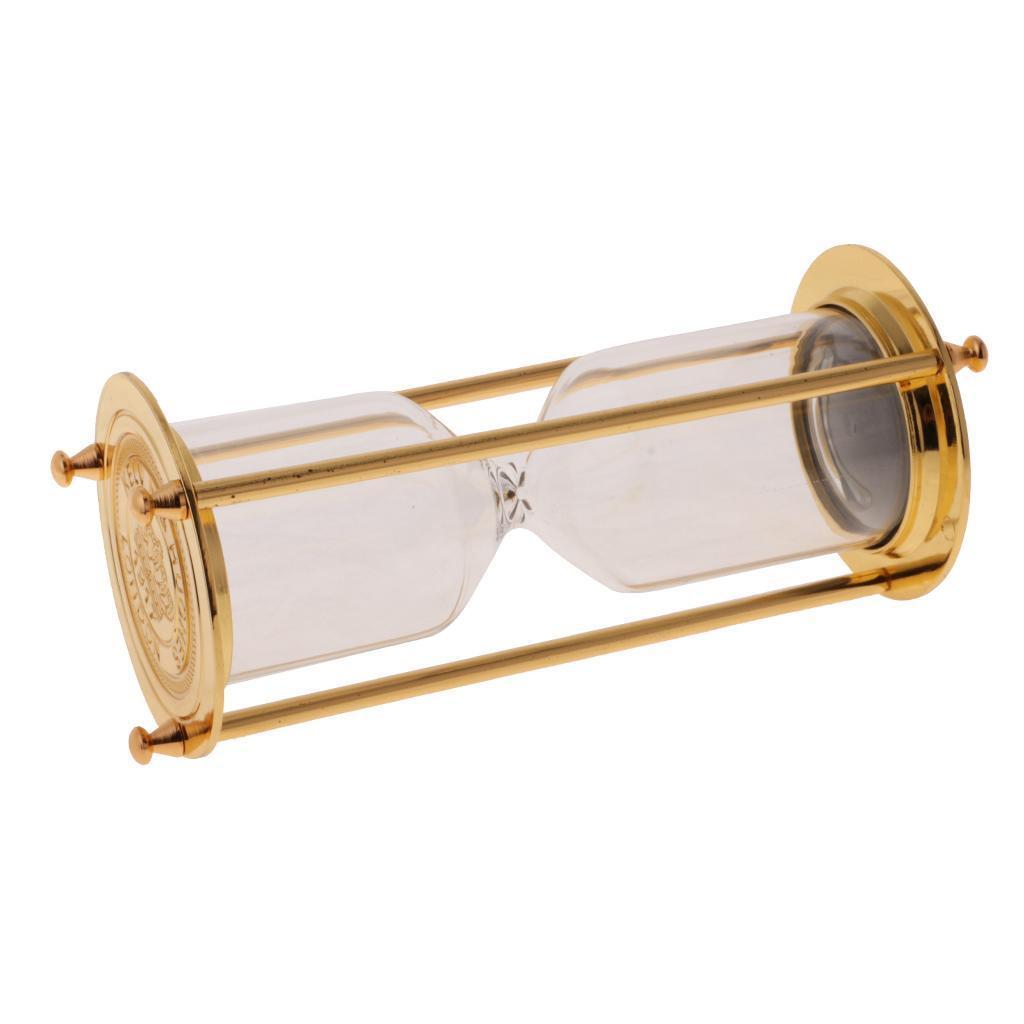 Metal Empty Sand Timer WITHOUT SAND Hourglass Home Office Decor Gold S ...