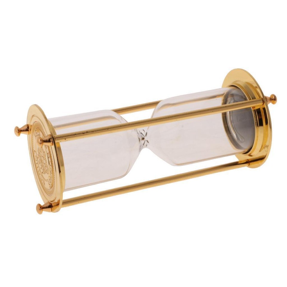 Metal Empty Sand Timer WITHOUT SAND Hourglass Home Office Decor Gold S ...