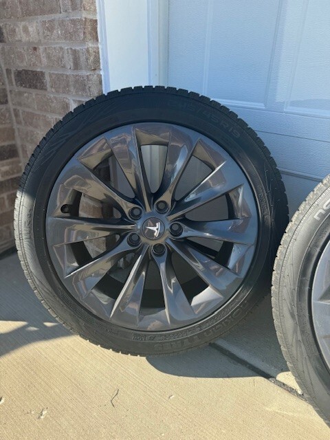 OEM 2012-2020 Tesla Model S Silver 19" Slipstream Wheels & Tires Set Of ...