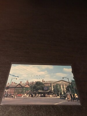 VINTAGE UNPOSTED POSTCARD HARVARD SQUARE, CAMBRIDGE, MASSACHUSETTS | eBay