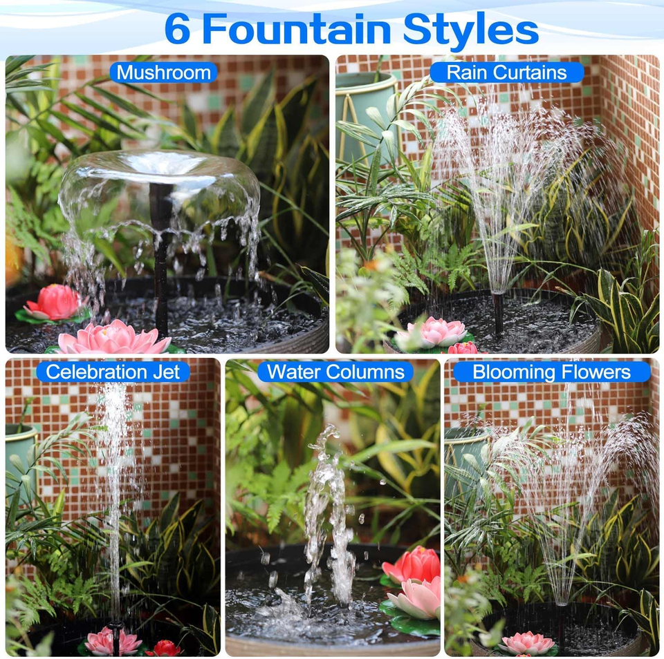 Plastic Fountain Nozzle 1/2, Fountain Head for Garden, Ponds, Tabletop ...