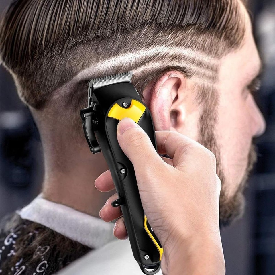 Men Cordless Hair Clipper Beard Trimmer Electric Hair Cutting Kit ...