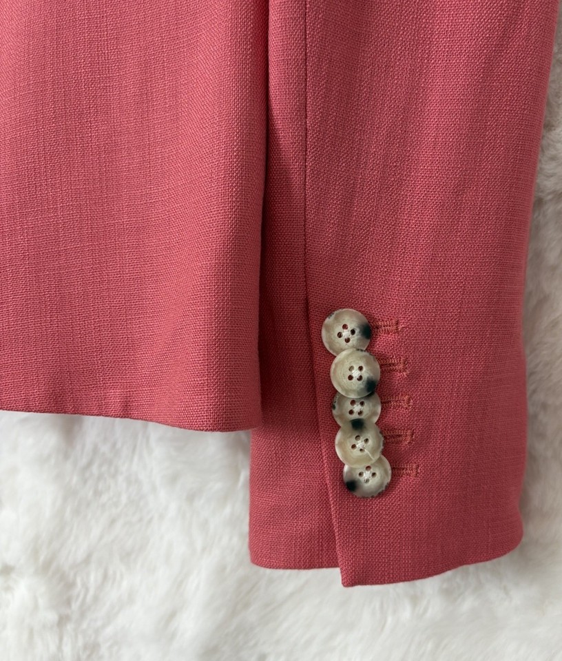 VERONICA BEARD Pink Danielle Single Button Jacket Blazer Size 2 AU 10 ...