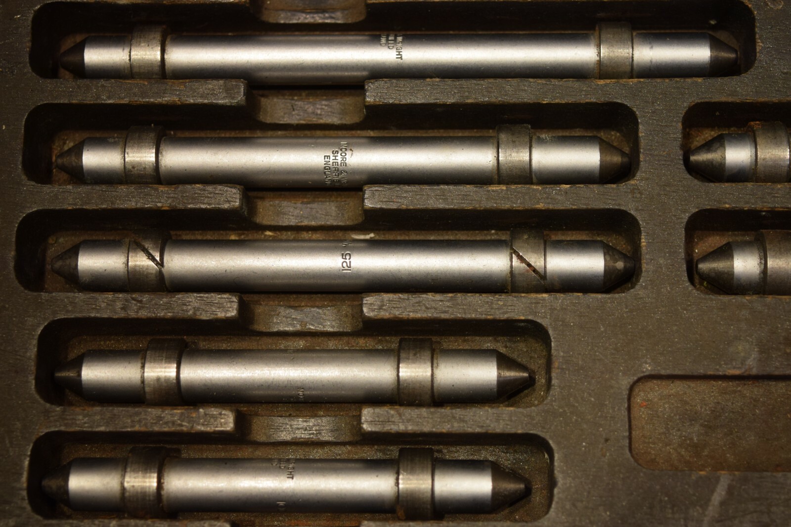 Vintage Moore & Wright End Measuring Rod & Inside Micrometer Boxed Set ...