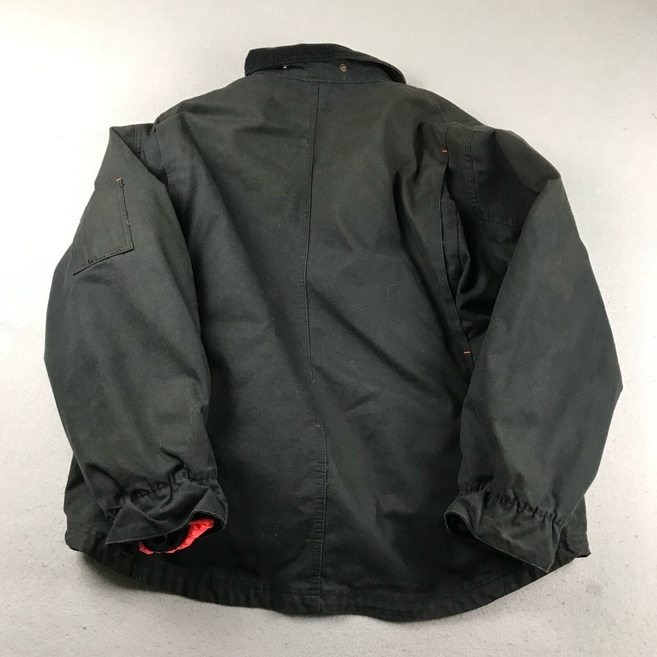 Timberland Pro Series Coat Mens XL Black Denim Work Jacket Removable ...