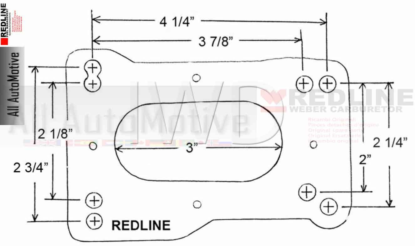 Toyota 22R 20R Weber Carburetor Adapter Kit | 99004.222 | Down Draft ...