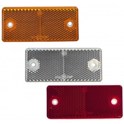 2 x 9cm x 4cm Caravan Reflector Rear Front Caravan Trailer Motorbike E ...