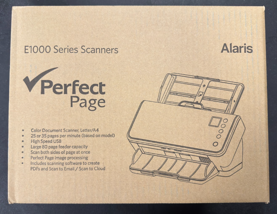 Kodak Alaris E1025 A4 Document Scanner High-Speed Duplex USB Free ...