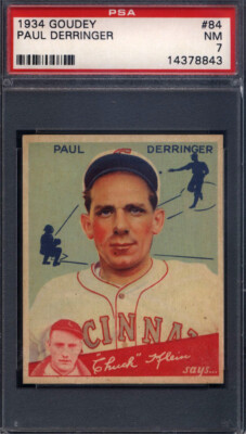 1934 Goudey #84 Paul Derringer Reds PSA 7 | eBay