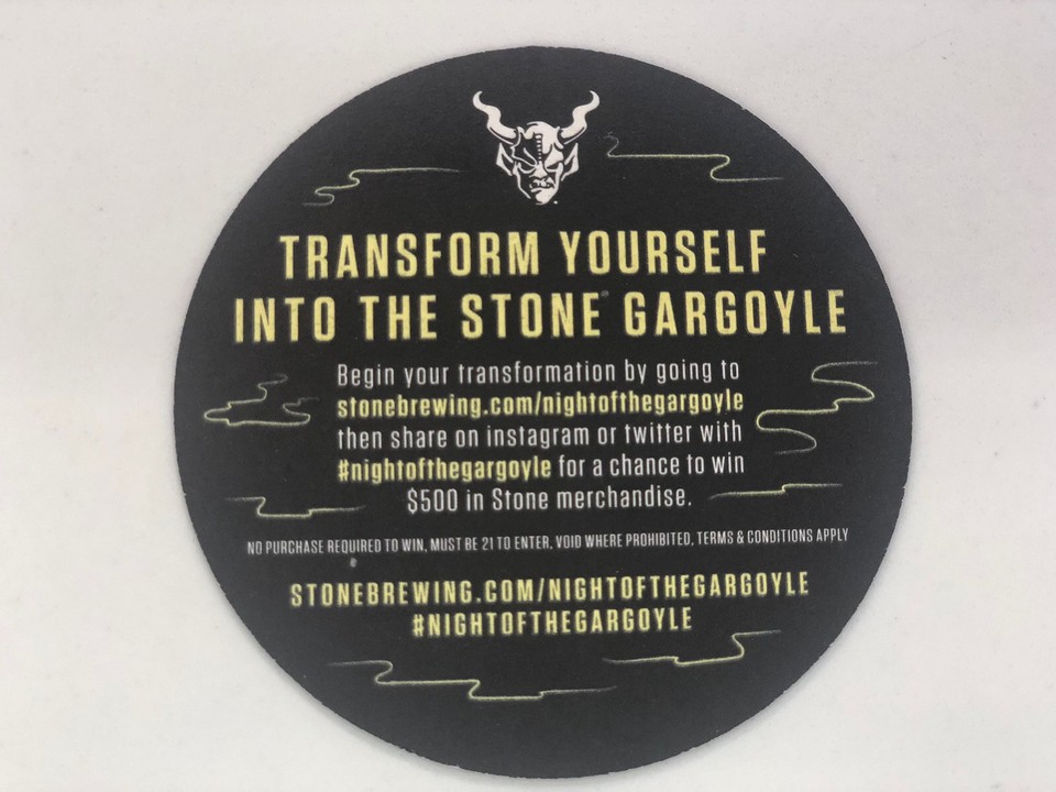 NEW! 25 COUNT - Stone Brewing Glass Drink Coasters - Night Of The ...