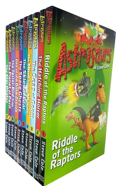Astrosaurs Series Books 1 - 10 Collection Set by Steve Cole Paperback ...