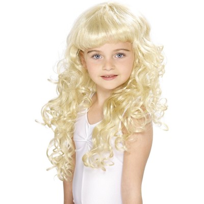 Kinder Lockenperücke blond Engel Locken Langhaarperücke Kinderperücke ...