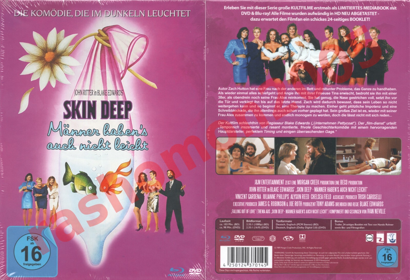 Blu-ray+DVD SKIN DEEP John Ritter Blake Edwards Limited Edition Region ...