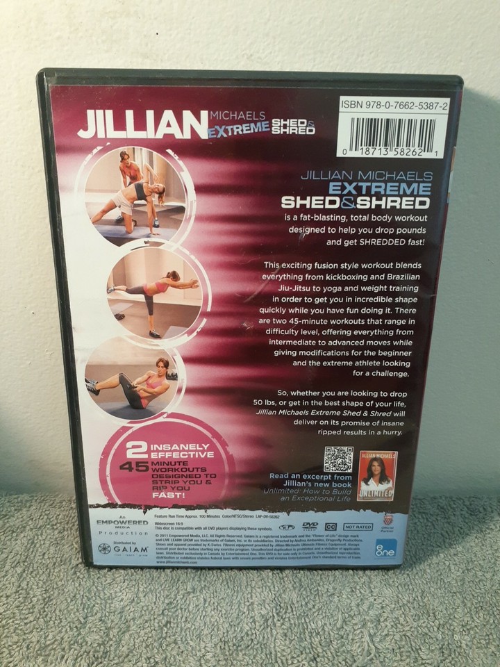 Jillian Michaels Extreme Shed & Shred Used DVD And Case Only | eBay