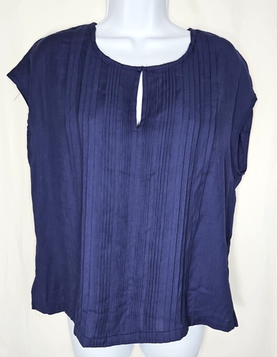 Modern Works Women's Blue Pullover Sleeveless Blouse Size Small - NWT ...