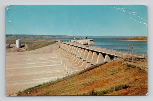 Postcard Fort Randall Dam and Reservoir Spillway Pickstown South Dakota ...