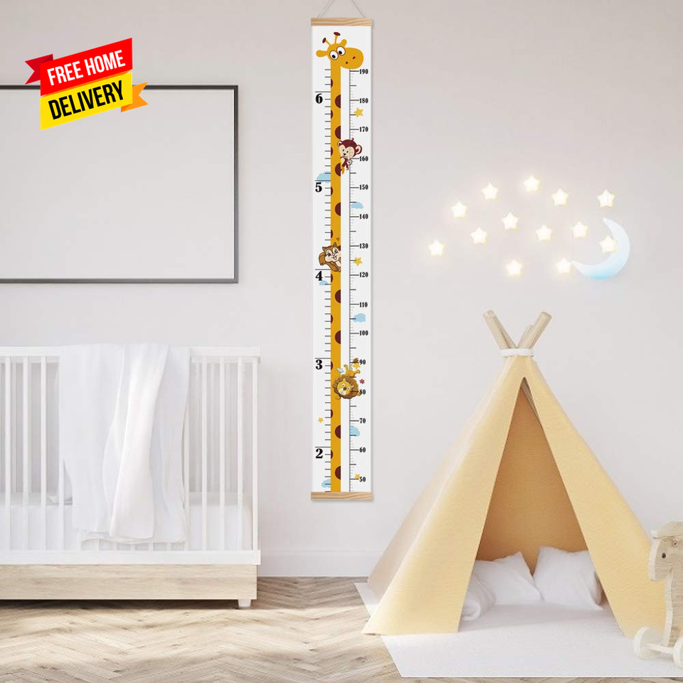 Baby Height Growth Chart Canvas Height Chart for Kids Baby Child ...
