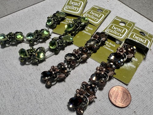 4 Pkgs Bead Gallery Glass Beads Sliders Vintage Style Artisan Jewelry ...