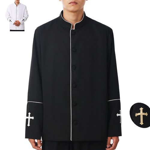 Men's Clergy Coat Mens Priest Jacket Pastor Preacher Minister Clerical ...