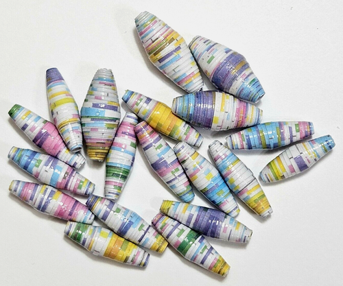 Loose Rolled Paper Beads 19 ct. Assorted Sizes Jewelry Making Crafts ...