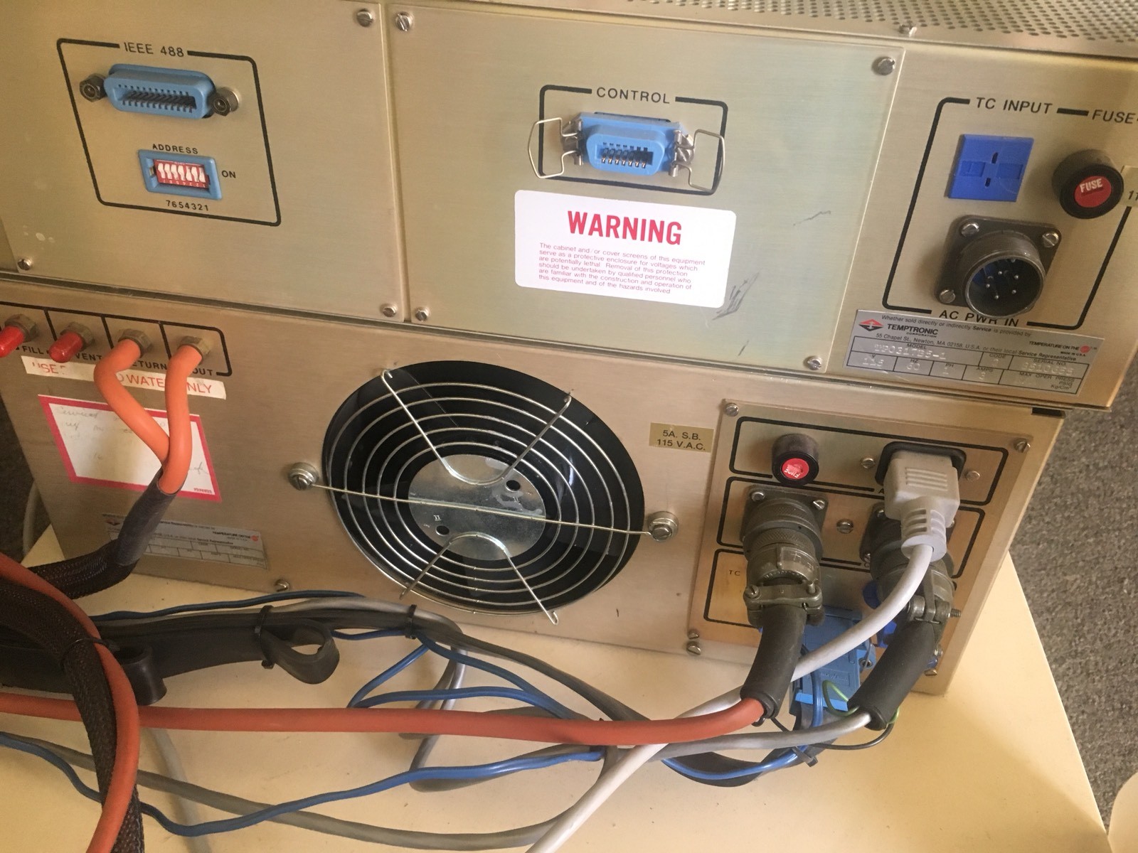 Temptronics TPO317B5-1 / TP317B5-1 Tempreture unit with 5 inch gold ...