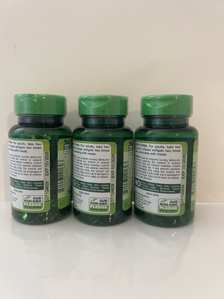 3 Pack High Strength Odorless Garlic 1200mg 360 Softgels (3x120) Exp 10 ...