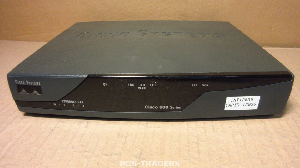 Cisco 871 Integrated Services Router VPN Pass-Thru Firewall DHCP Server ...