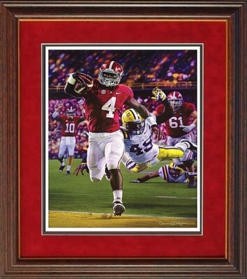 ALABAMA FOOTBALL DANIEL MOORE DEATH VALLEY DRIVE FRAMED MINI PRINT ...