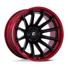 Fuel 1PC FC403 BURN 22X10 5x127 -18 71.50 MATTE BLACK W/ CANDY RED LIP ...