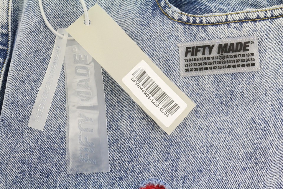 THE GIVING MOVEMENT Fifty Made Women Jeans W34 Blue Distress Limited ...