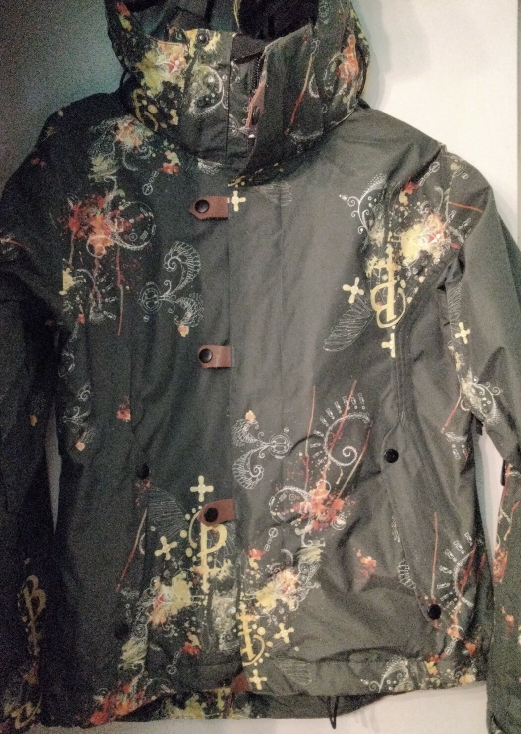 Bonfire Snowboard Blur Jacket SM Green Multi-Colored Ski Waterproof ...