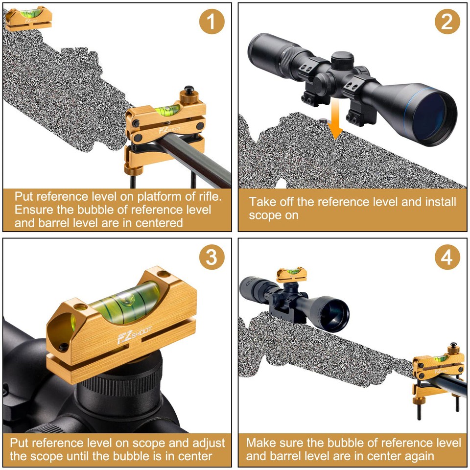 Scope Mounting Kit Universal Magnetic Rifle Scope Bubble Leveling Tool ...