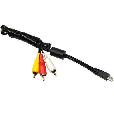 HQRP Mini USB To 3 RCA AV Cable for Canon EOS, IXUS, PowerShot Series ...