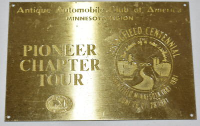 1981 Antique Automobile Club America AACA Pioneer Chapter Tour Tag ...