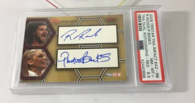 Robert Rude Payton Bankes 2008 Tna Dual Auto Red Insert Psa 8.5 Low Pop ...