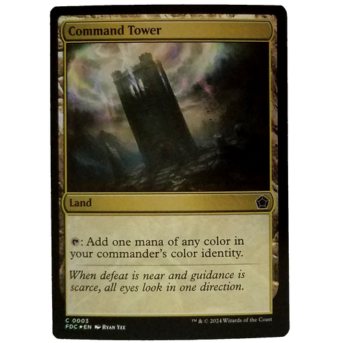 x4 Command Tower Foil FDC M/NM Playset Common Land Commander Foundations MTG TCG | eBay