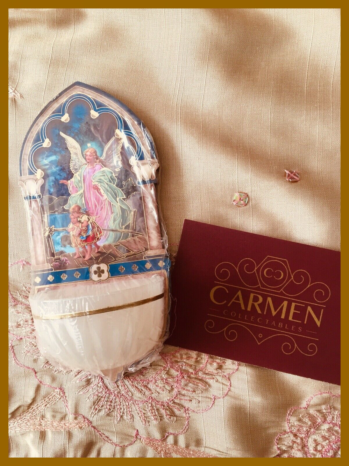 GUARDIAN ANGEL FONT HOLY FAMILY GIFT ANGEL PICTURE HOUSE BLESSING MINI ...