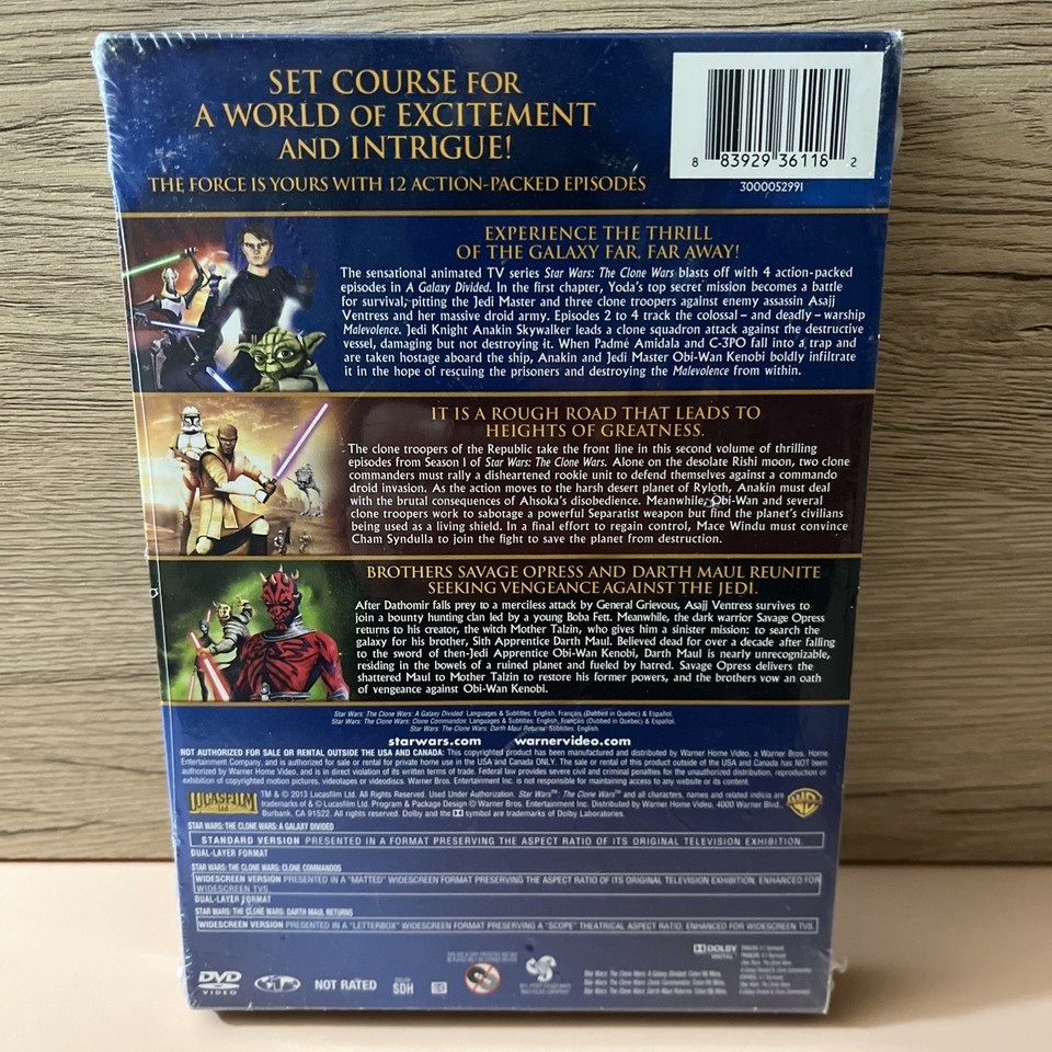 Brand New Sealed Star Wars The Clone Wars 3 dvd collection 12 episodes ...
