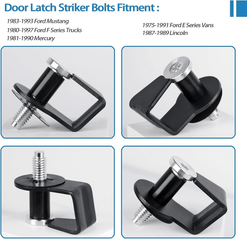 2 Pack Door Striker Bolts Set Includes Bushing Compatible with Black | eBay