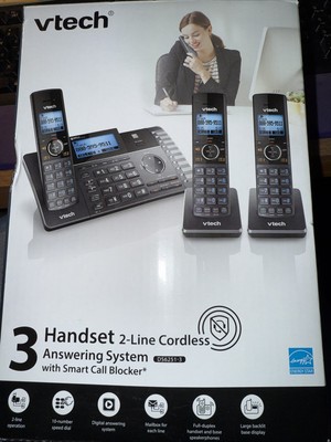VTech DS6251-3 DECT 6.0 3 Handsets Cordless Phone with Hearing Aid ...